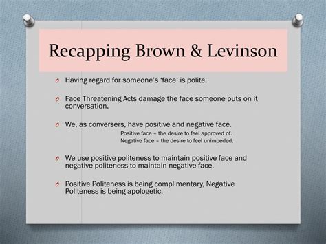 Ppt Consolidating Grice Brown And Levinson And Goffman Powerpoint