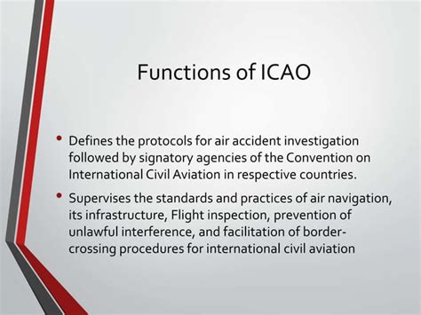 ICAO International Civil Aviation Organisation PPTX