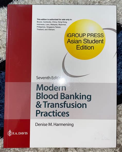Modern Blood Banking Transfusion Practices 7th Edition By Denise M