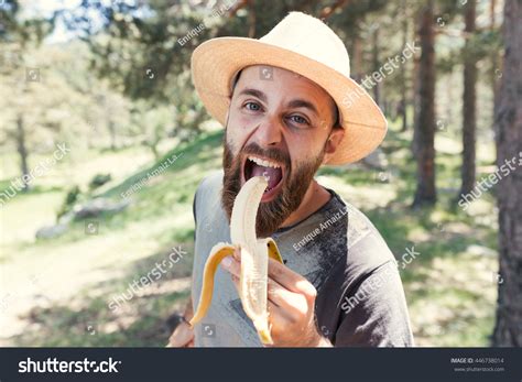 Man Eating Banana Nature Stock Photo Shutterstock