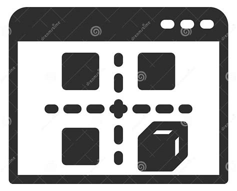 Software Black Icon Digital App Components Symbol Stock Vector