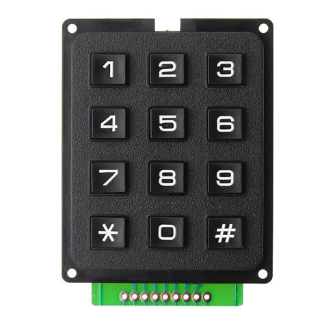 12 key mcu membrane switch keypad 4 x 3 matrix array matrix keyboard module
