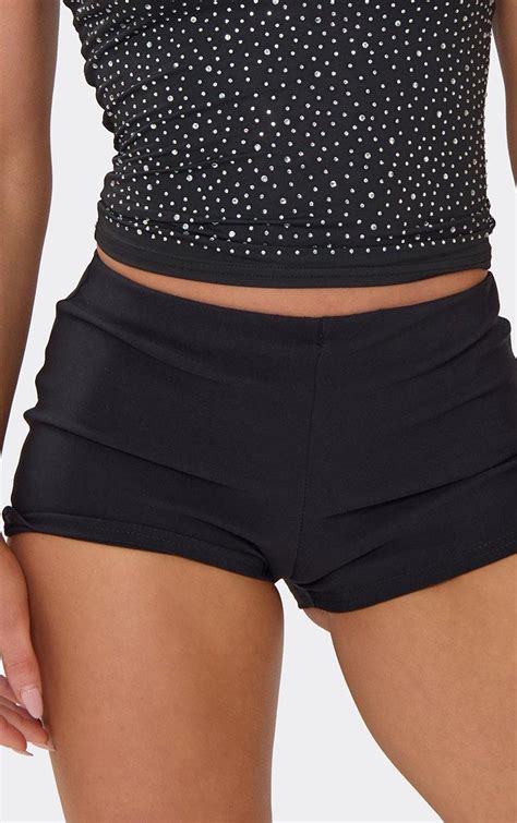 Low Rise Booty Shorts In Black Ego Uk Ego