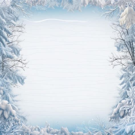 Premium Photo Piece Of Stationary With A Winter Theme On Borders