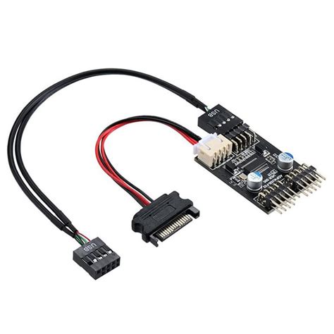 9pin Usb Connector 1 To 2 Usb Extension Cable Usb Hub Usb2 0 9pin Header Connector Ada Y10249