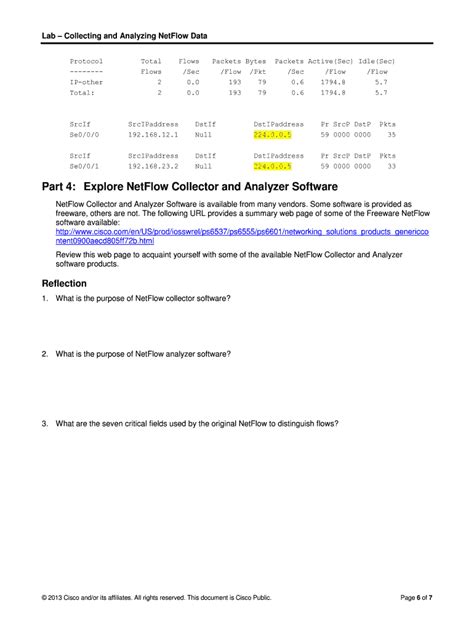 fillable online lab collecting and analyzing netflow data century