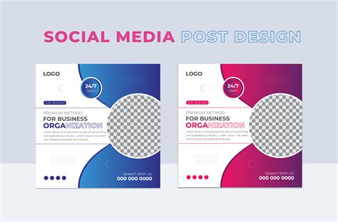 Modern Business Social Media Post Design Template For Facebook Or