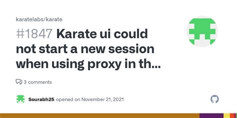 Karate Ui Could Not Start A New Session When Using Proxy In The Session