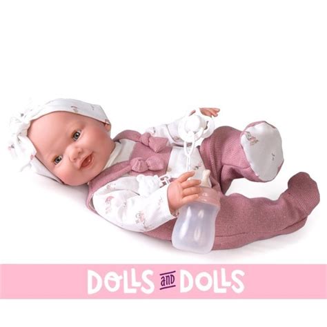 Muñeca Antonio Juan 42 Cm Recién Nacida Mia Hace Pipí Con Cambiador Y Vestido Dolls And
