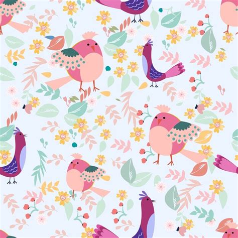 Premium Vector Bird On Spring Flower