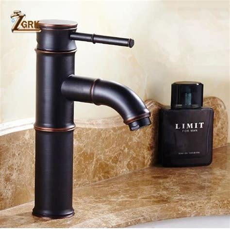Robinet d Eau en Bambou Cascade Noire Bassin en Laiton Rétro Robinet