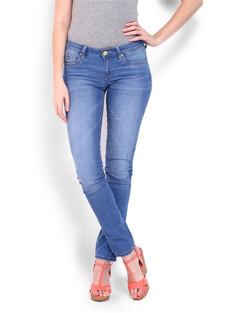 Buy Us Polo Assn Women Blue Super Skinny Fit Stretchable Jeans