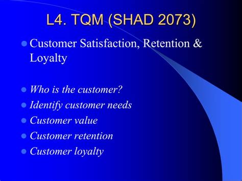 Dokumentipsweek 4 Customer Satisfaction Retention Loyaltyppt