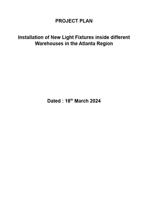 project plan pdf project management risk management