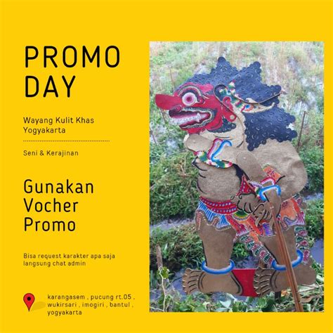 Jual Wayang Kulit Sapi Asli Buto Begal Emas Alusan Ukuran Standar