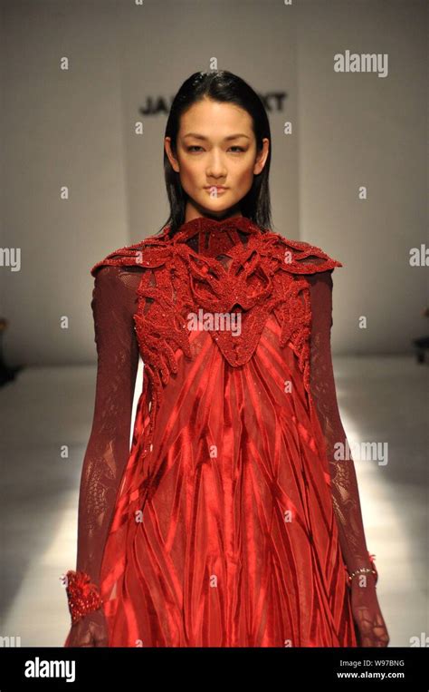 Japanese Model Ai Tominaga Poses At The Japan Next Fashion Show In