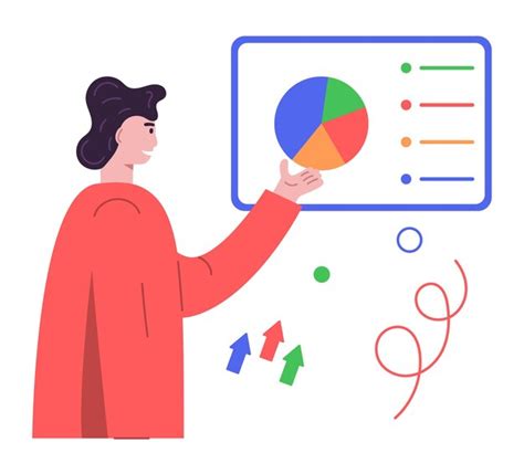 Premium Vector Man With Statistic Bar Happy Business Man Analysis Statistic Vector