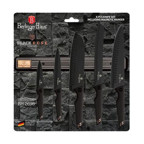 Berlinger Haus 6 Pcs Black And Rose Gold Knife Set Bh 2698 Hsds Online