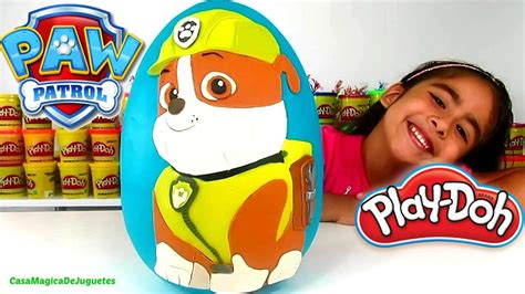 Huevo Sorpresa Gigante De Rubble De La Patrulla Canina Paw Patrol De