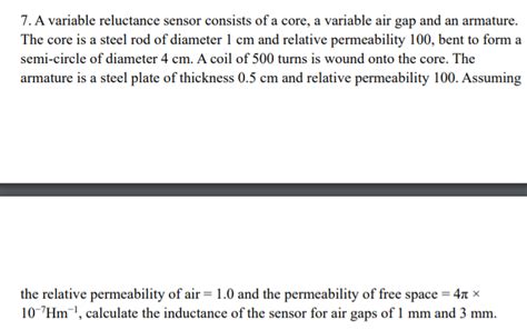 6 The Variable Reluctance Displacement Transducer Of