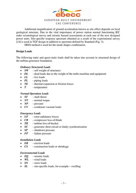 dynamic analysis and structural design of turbine generator foundations