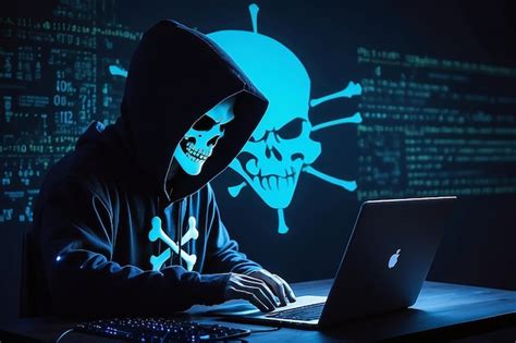 Premium Photo Silhouette Of Hacker Wearing Hood Using Laptop Computer