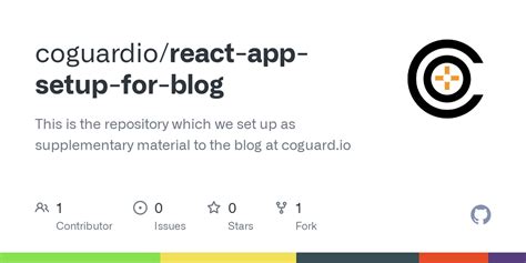 github coguardio react app setup for blog this is the repository