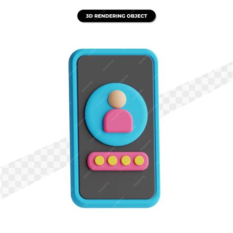 Premium Psd Account Login Password 3d Render Illustration