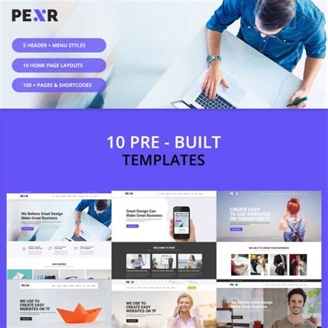 Pexr Responsive Multipurpose HTML5 Website Template Website