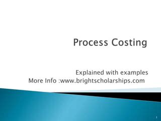 Process Costing Explained PPTX