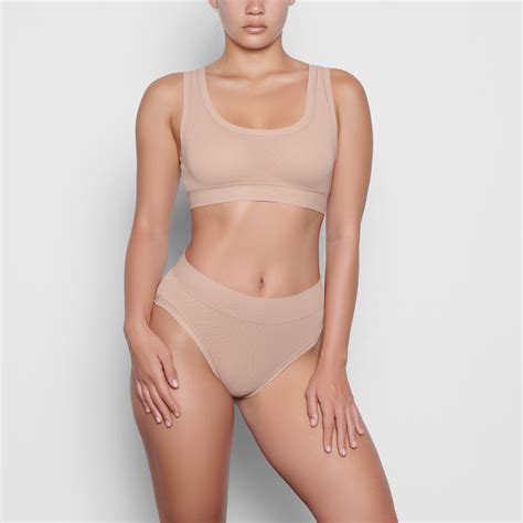 Summer Mesh Scoop Bralette Clay Skims
