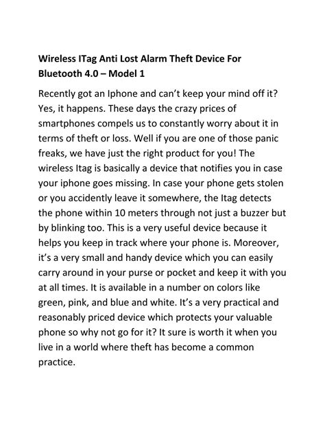Wireless itag anti lost alarm theft device deals in dubai by Zagifts ...