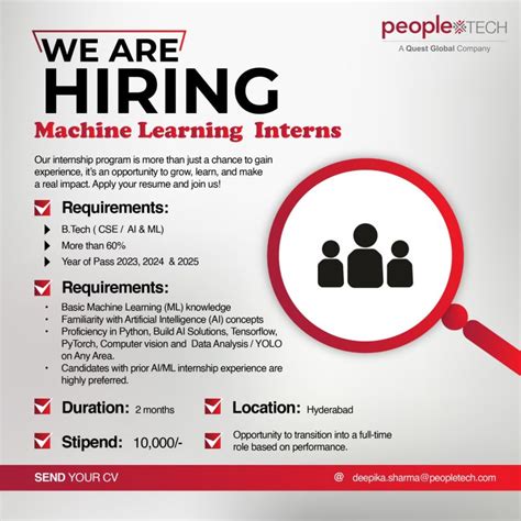 Ai Machinelearning Ai Internshipopportunities Tensorflow Pytorch