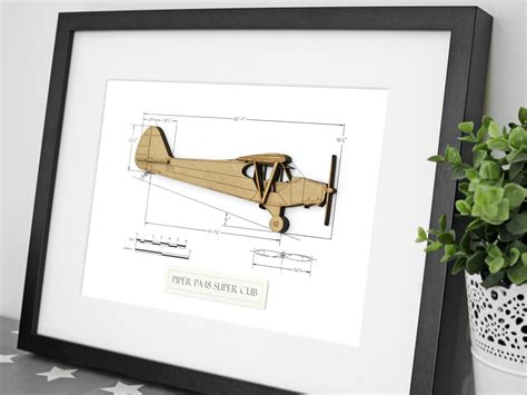 Piper Pa 18 Super Cub Art Aviation Decor Laser Cut Ts And Art Simply Cut Art