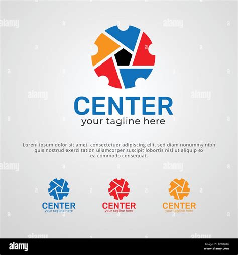 Center Brand Or Company Logo Design Template Stock Vector Image Art
