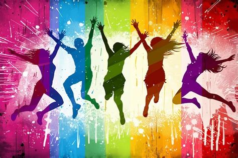 Premium Photo Youth Day Event With Jumping People
