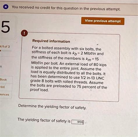 solved you received no credit for this question in the previous