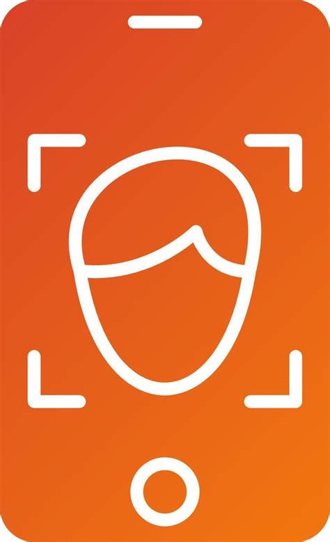 Mobile Face Detection Icon Style 21765202 Vector Art At Vecteezy