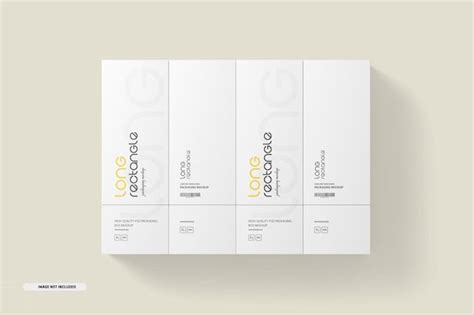 긴 직사각형 상자 포장 프로토 타입 프리미엄 Psd 파일 Packaging Mockup Box Mockup Box