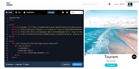 Webdevelopment Html Frontenddevelopment Webdesign Portfolio Rohith A M
