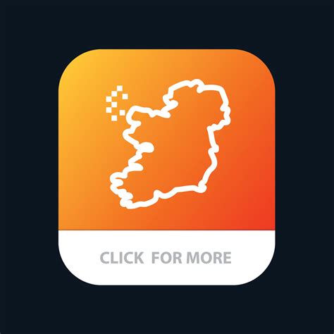 World Map Ireland Mobile App Button Android And Ios Line Version 13327381 Vector Art At Vecteezy