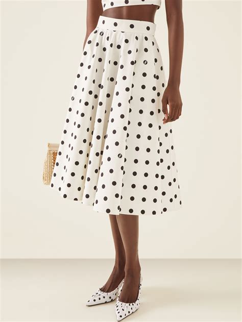 Black White Urban Polka Dots Square Neck Regular Fit Two Piece Set