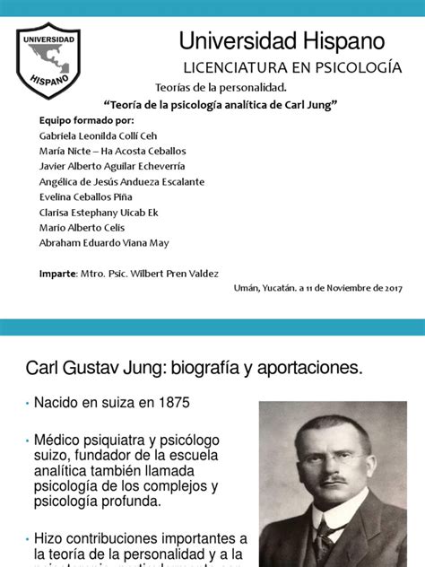 Carl Jung Teoría De La Psicología Analítica Pdf Arquetipo Carl Jung