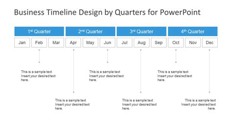 Business Timeline Design By Quarters For Powerpoint Slidemodel