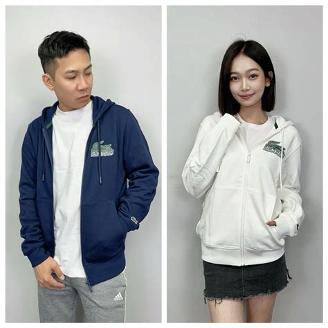 New START精品服飾 員林現貨 Lacoste 鱷魚 側邊Logo 連帽外套 棉外套 無刷毛 蝦皮購物