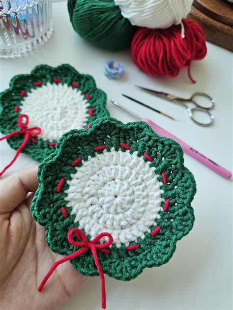 크리스마스 컵받침티코스터 만들기