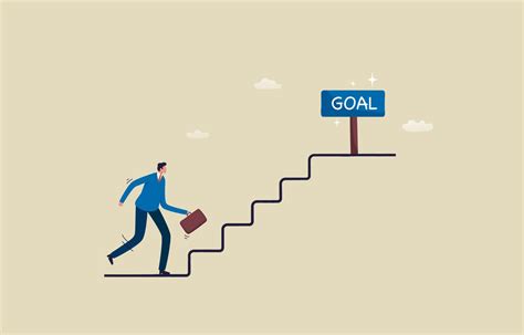 Ladder To The Goal Performance Achievement Growth Career Success