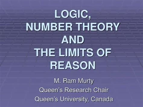 ppt logic number theory and the limits of reason powerpoint
