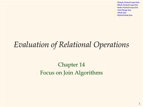 Ppt Evaluation Of Relational Operations Powerpoint Presentation Free