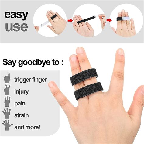 10pcs Buddy Tape Finger Straps No Slip Hook Loop Finger Splints